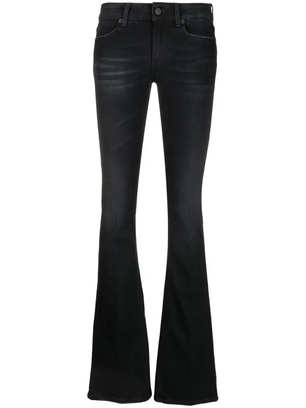 DONDUP Low-rise Flared Jeans - Black