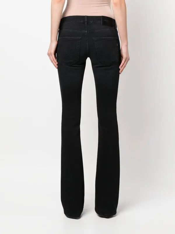 DONDUP Low-rise Flared Jeans - Black