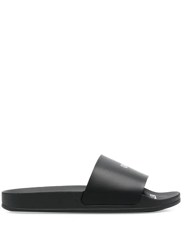 Off-White Logo-print Pool Slides - Black
