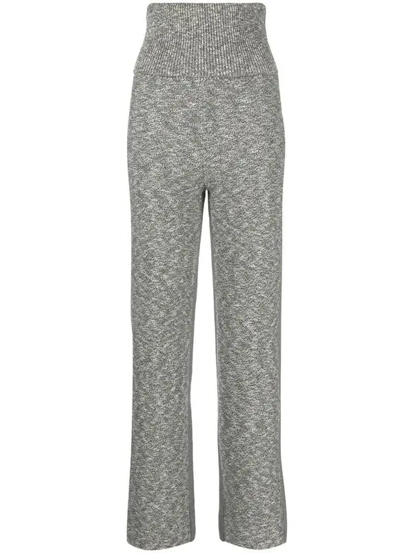 Off-White Diag-print Knitted Trousers - Grey