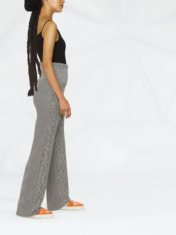 Off-White Diag-print Knitted Trousers - Grey