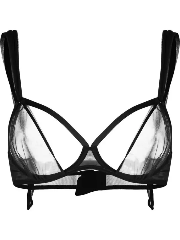 MAISON CLOSE L'amoureuse Sheer Bra - Black