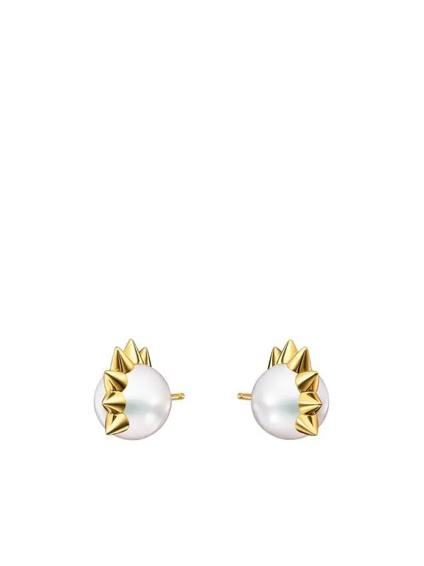 TASAKI 18kt Yellow Danger Spike Earrings - Gold