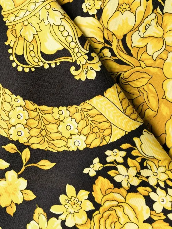 Versace Barocco-print Leggings - Yellow