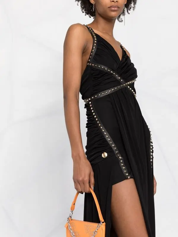 Philipp Plein Stud-detailed Floor-length Dress