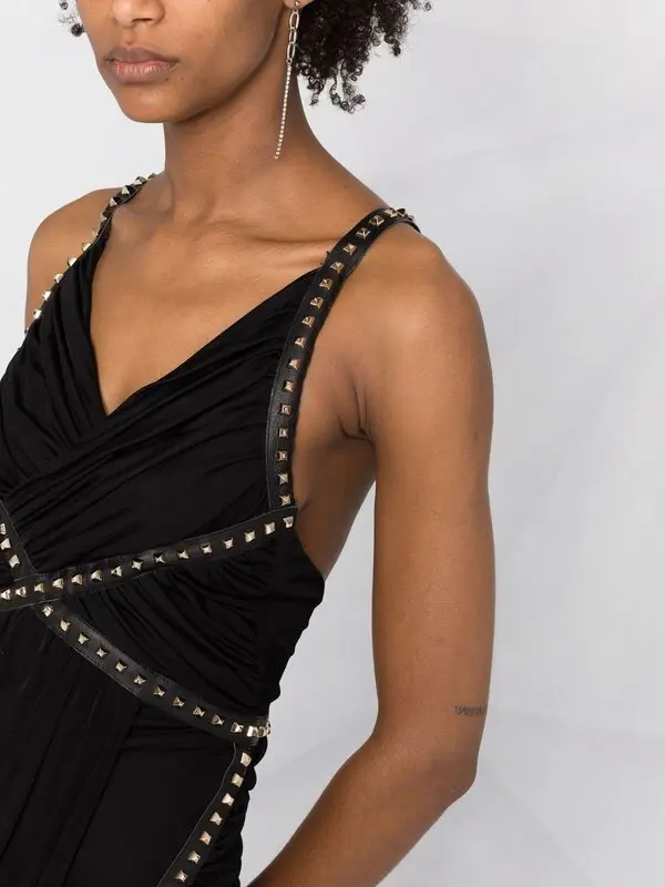 Philipp Plein Stud-detailed Floor-length Dress