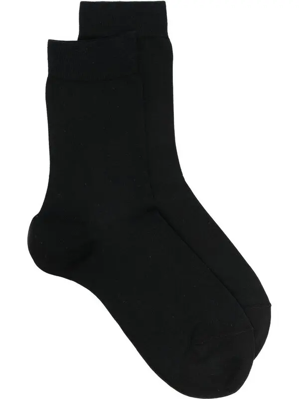 Falke Intarsia-knit Logo Socks - Black