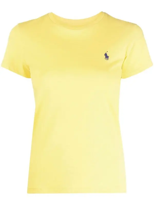 Polo Ralph Lauren Cotton T-shirt With Embroidered Logo - Yellow