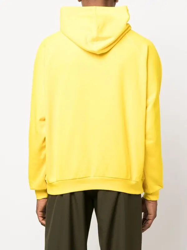 Sunnei Logo Drawstring Hoodie - Yellow