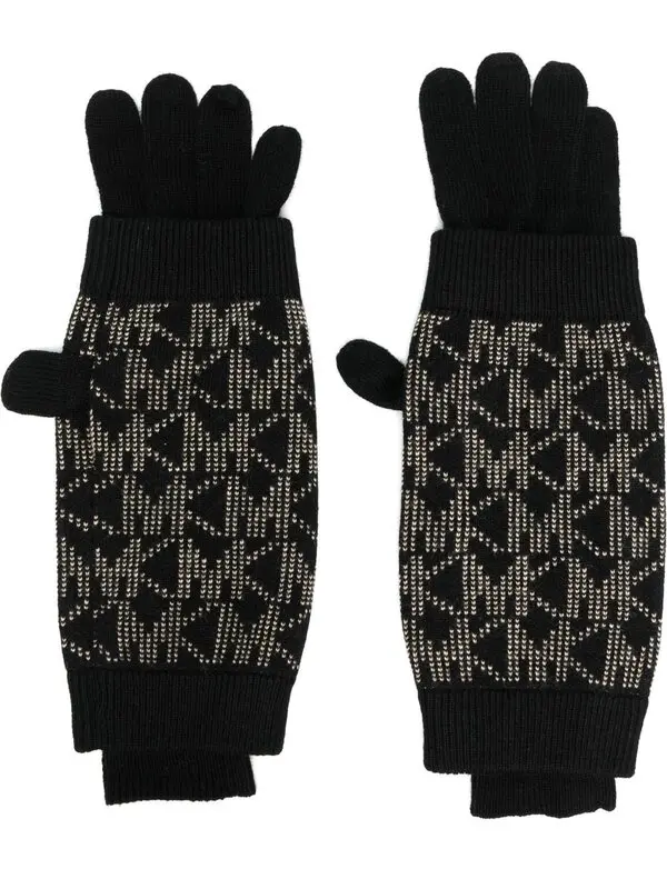Michael Kors Monogram Gloves - Black