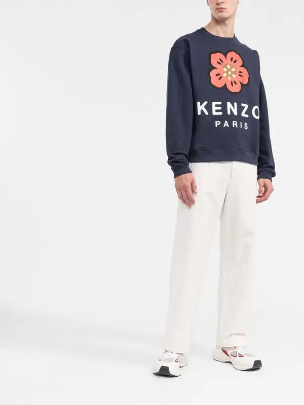 Kenzo Boke Flower Crew-neck Sweatshirt - Blue