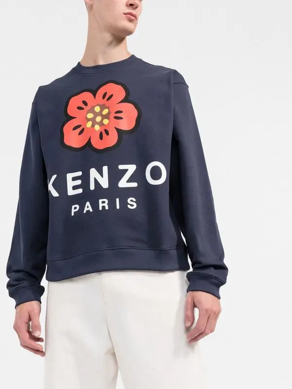 Kenzo Boke Flower Crew-neck Sweatshirt - Blue