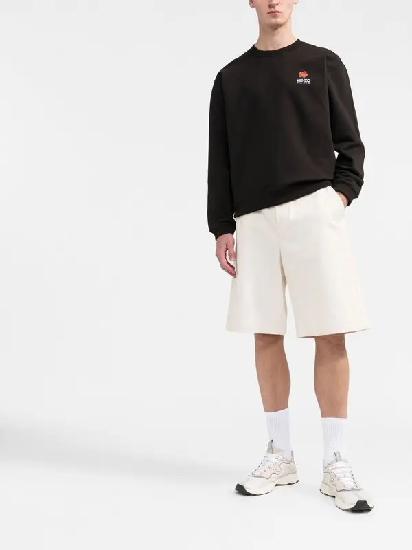 Kenzo Boke Flower-embroidered Cotton Sweatshirt