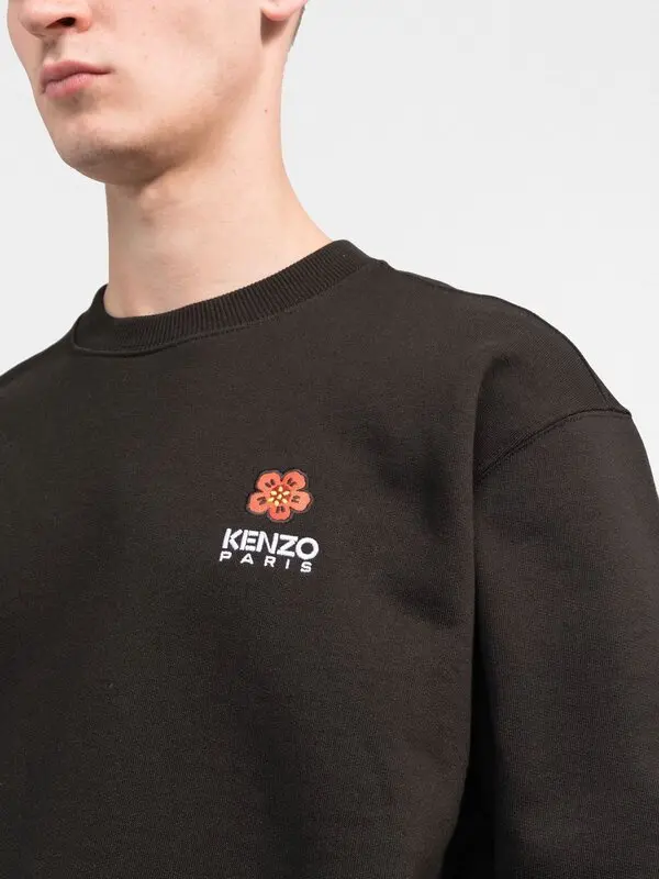 Kenzo Boke Flower-embroidered Cotton Sweatshirt