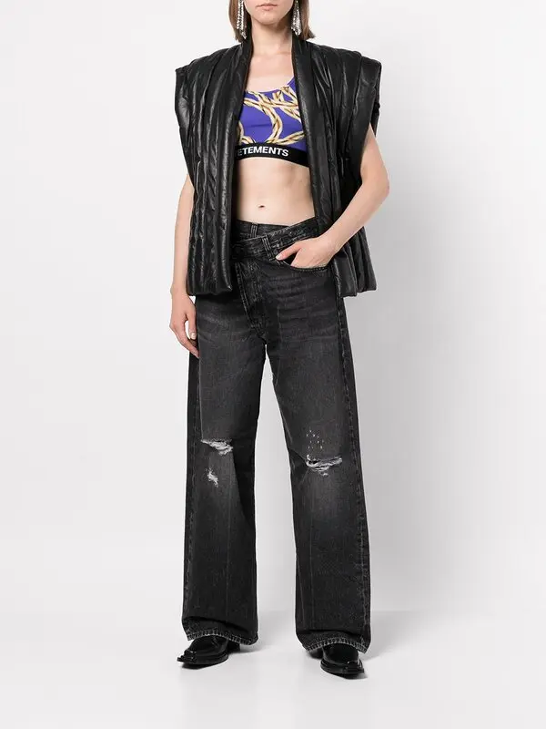 Vetements Gold-chain Sports Bra