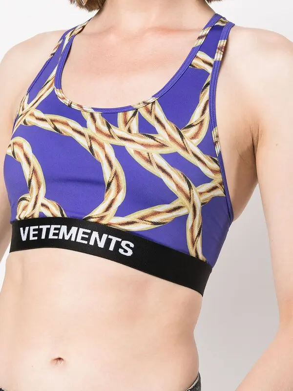 Vetements Gold-chain Sports Bra