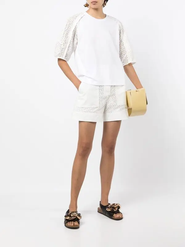 3.1 Phillip Lim Broderie-anglaise Panelled Shorts