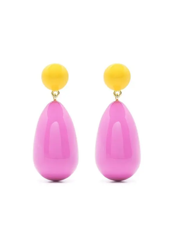 ESHVI Drop-design Earrings - Pink