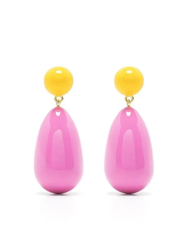 ESHVI Drop-design Earrings - Pink