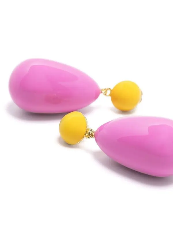 ESHVI Drop-design Earrings - Pink
