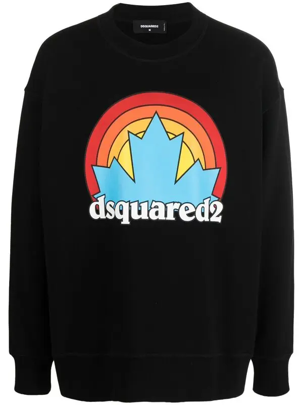 Dsquared2 Logo-print Cotton Sweatshirt - Black