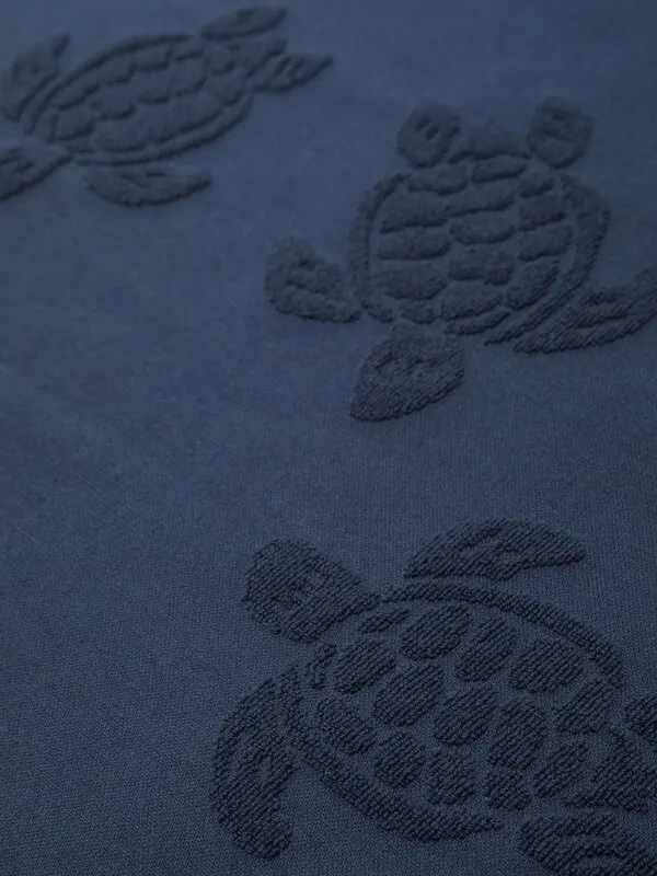 Vilebrequin Turtle Fringed Bath Towel - Blue