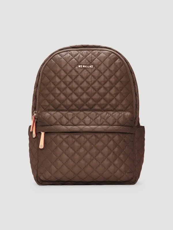 Mz Wallace Metro Quilted Backpack - Walnut