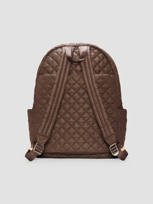 Mz Wallace Metro Quilted Backpack - Walnut