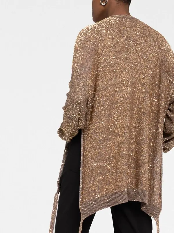 Stella McCartney Sequinned Side-tie Jumper - Grey