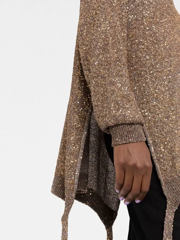 Stella McCartney Sequinned Side-tie Jumper - Grey