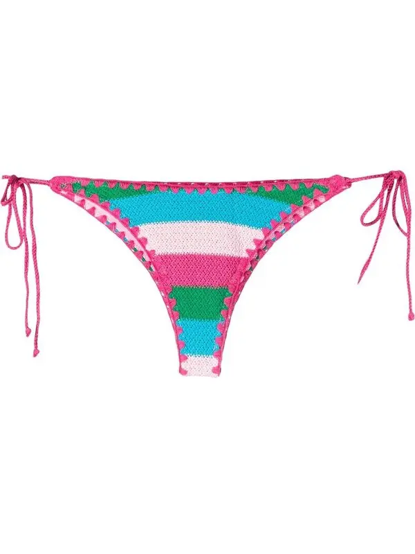 MC2 SAINT BARTH Striped Bikini Bottoms - Pink
