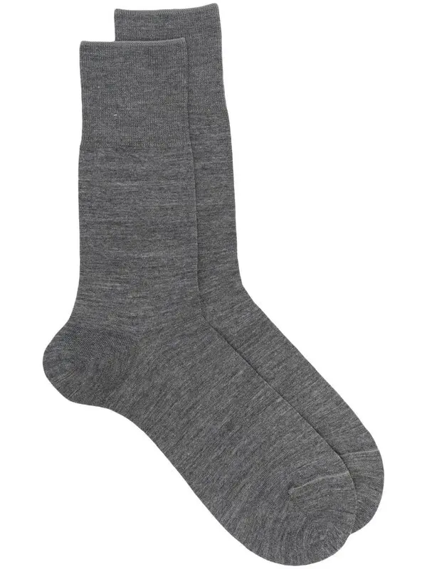 Falke Marl-knit Logo Socks - Grey