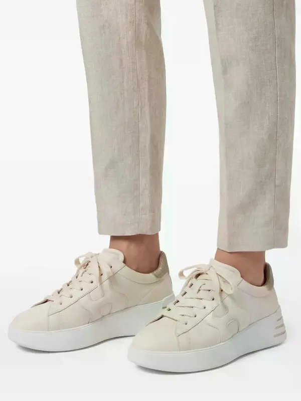 Hogan Rebel Glitter-detail Leather Sneakers