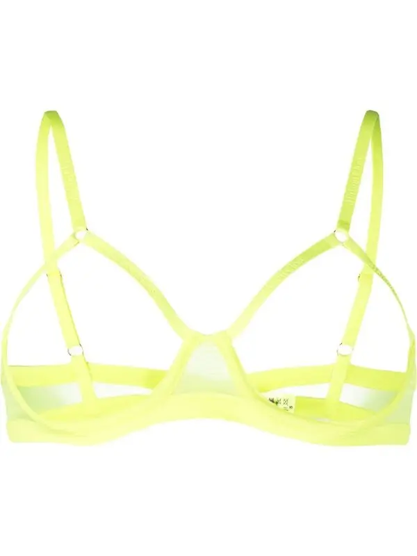 MAISON CLOSE Corps À Corps Neon Sheer Bra - Yellow
