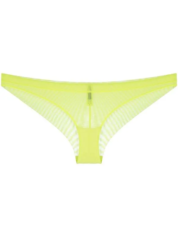 MAISON CLOSE Corps À Corps Neon Sheer Briefs - Yellow