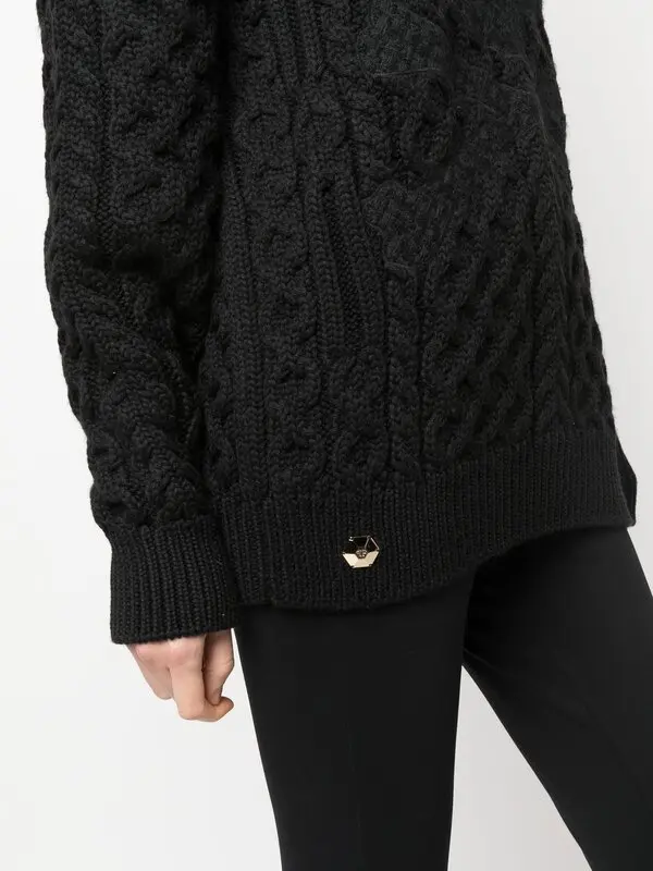 Philipp Plein Embossed Skull Wool Jumper