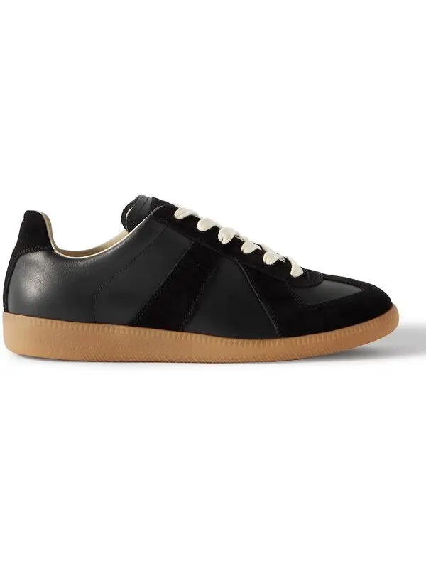 MAISON MARGIELA - Replica Leather And Suede Sneakers
