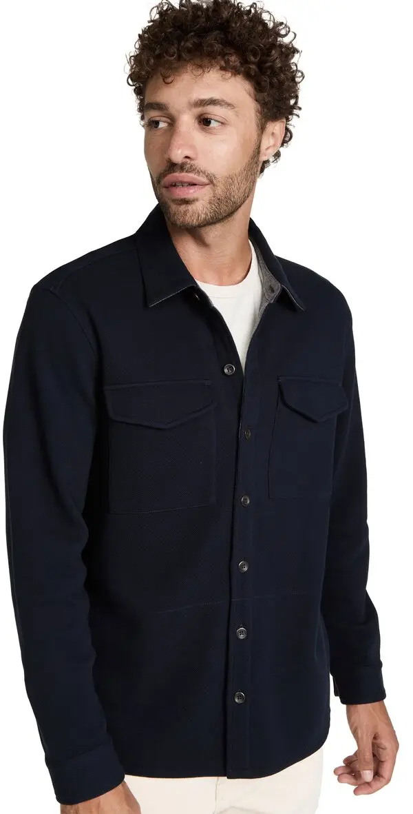 Vince Shirt Jacket - Coastal/medium Heather Grey