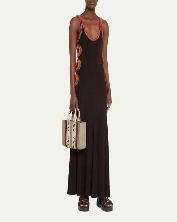 Chloé Woody Small Tote Bag With Crossbody Strap - White/brown