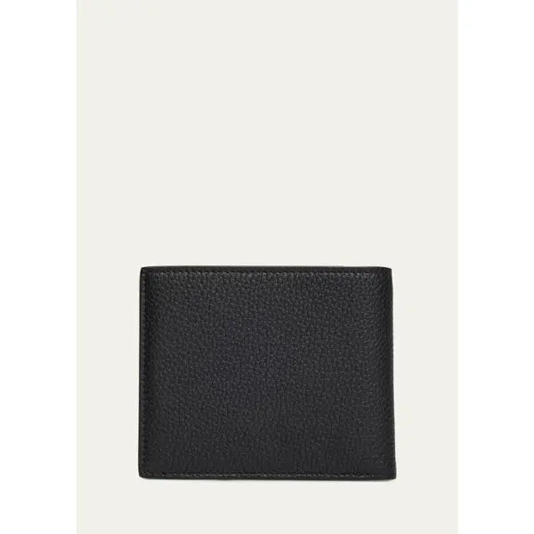 TOM FORD Grained Leather T-line Bifold Wallet - Black