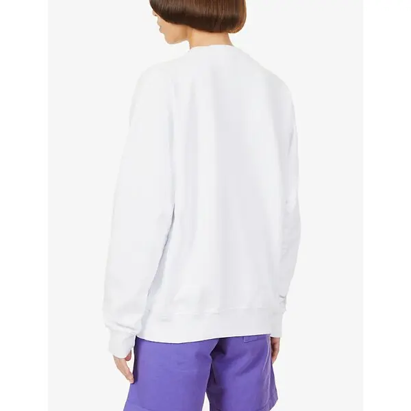 SPORTY & RICH Diana Graphic-print Cotton-jersey Sweatshirt