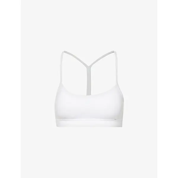Lululemon Flow Y Logo Mid-support Sports Bra - White
