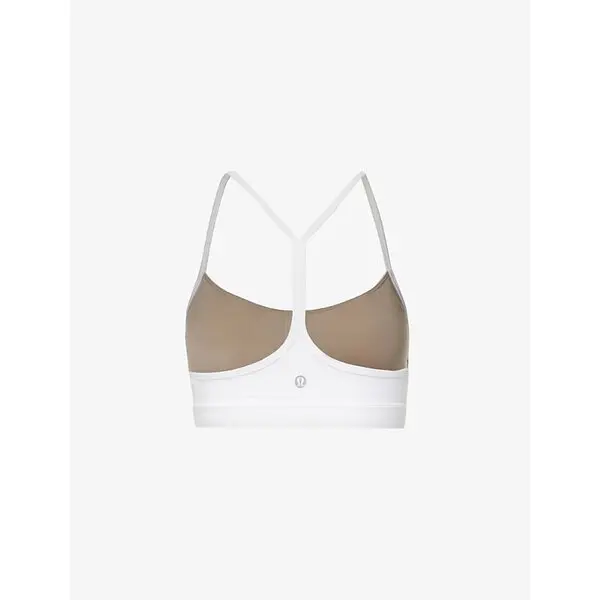 Lululemon Flow Y Logo Mid-support Sports Bra - White
