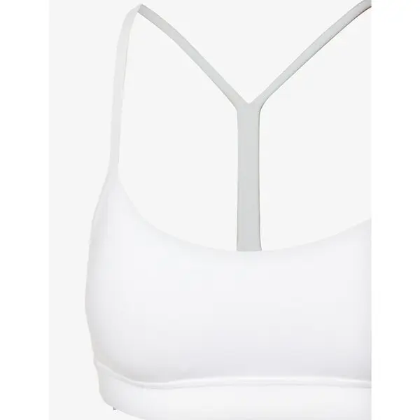 Lululemon Flow Y Logo Mid-support Sports Bra - White