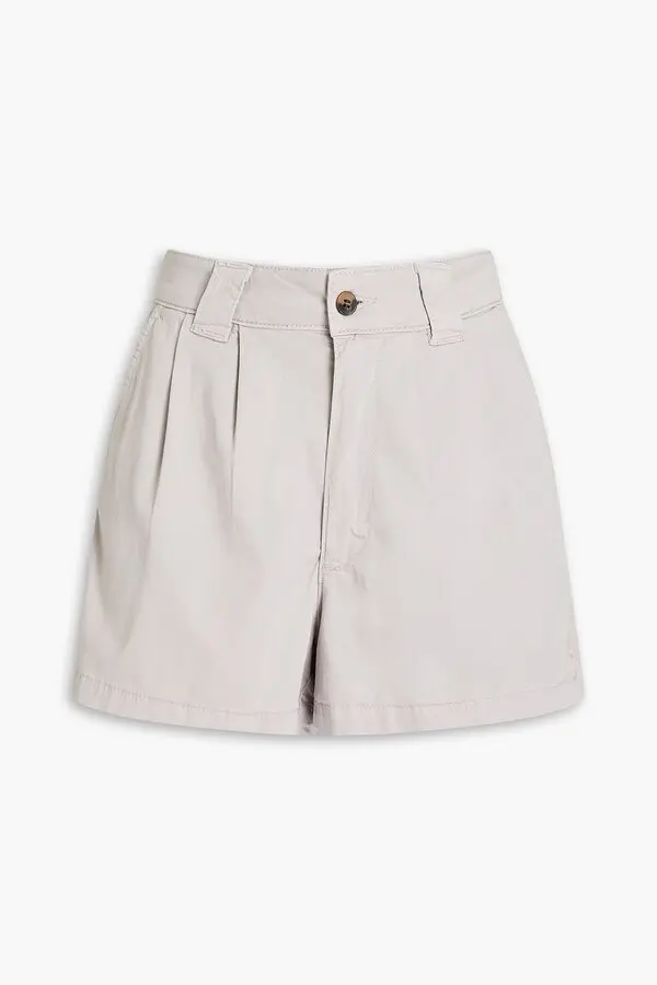 Ba&sh Pleated Lyocell-blend Shorts - Light Gray