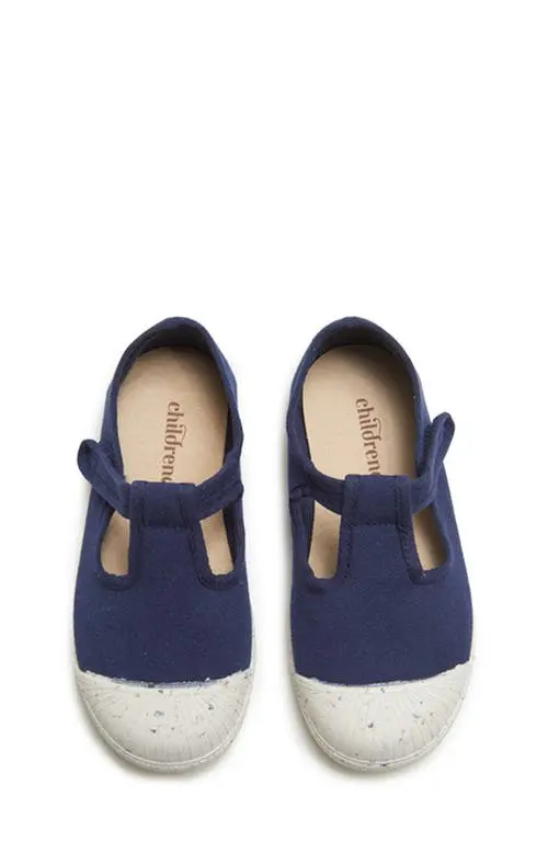 CHILDRENCHIC T-strap Canvas Sneakers - Navy