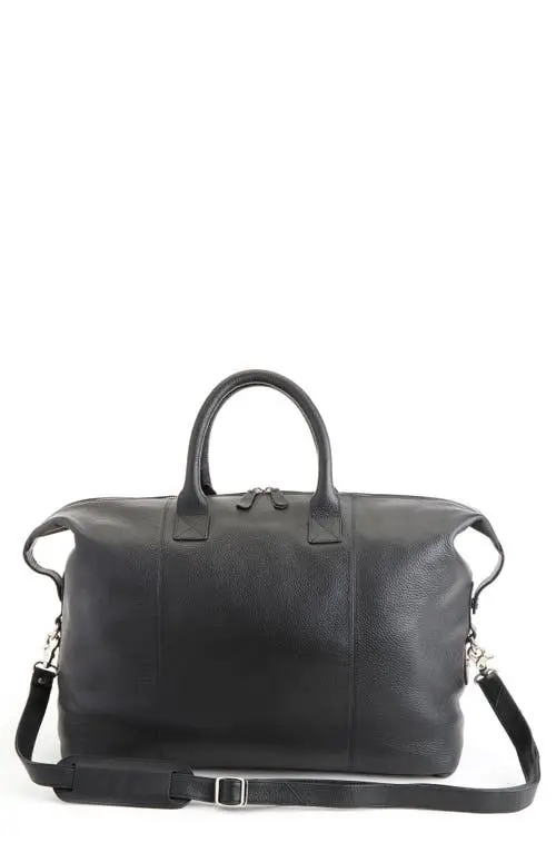 ROYCE NEW YORK Medium Leather Duffle Bag - Black