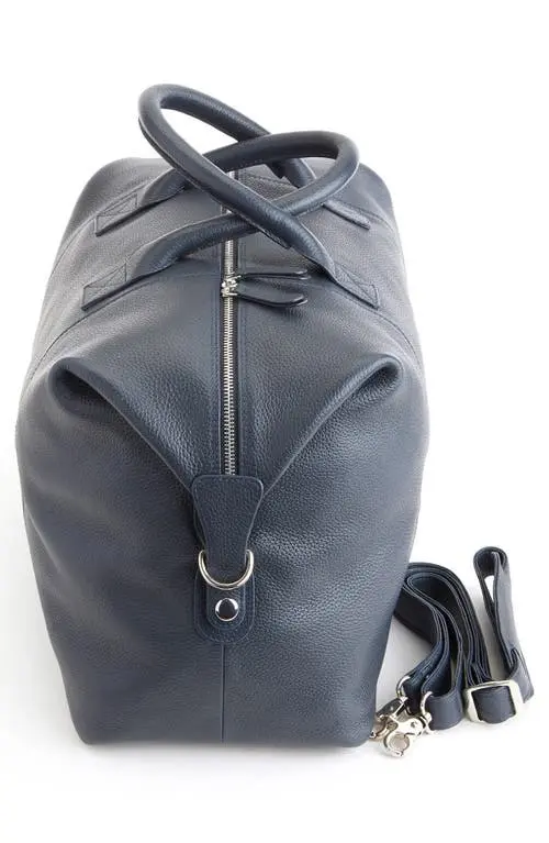 ROYCE NEW YORK Medium Leather Duffle Bag - Black