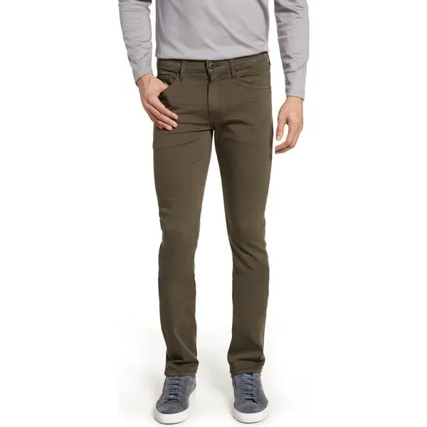 Paige Transcend Lennox Slim Tapered Leg Five Pocket Pants - River Moss