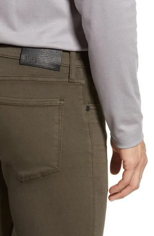 Paige Transcend Lennox Slim Tapered Leg Five Pocket Pants - River Moss